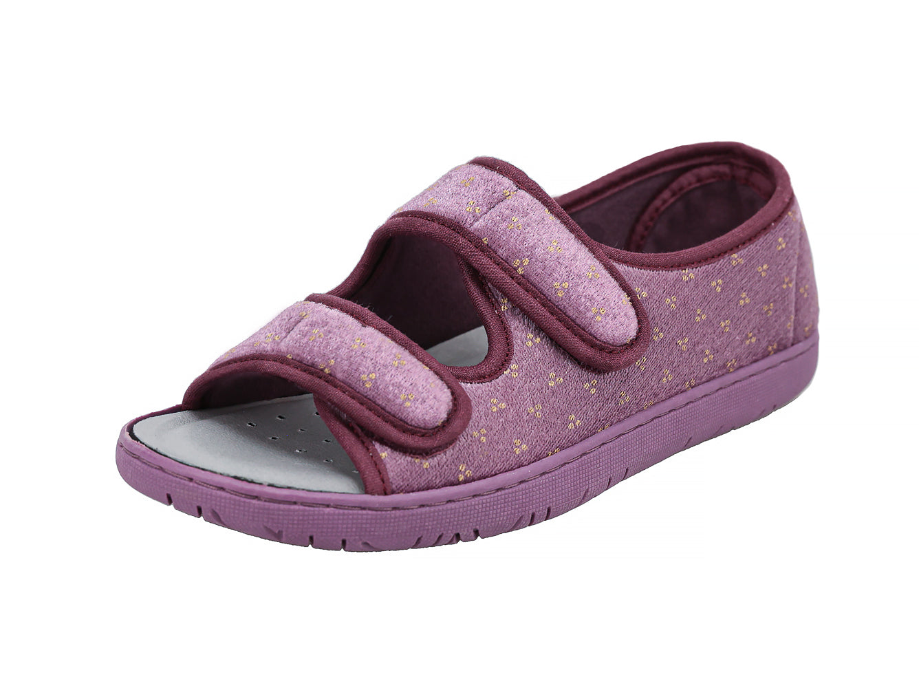 Women's Purple Medical Slippers | Open-Toe - Foamtreads